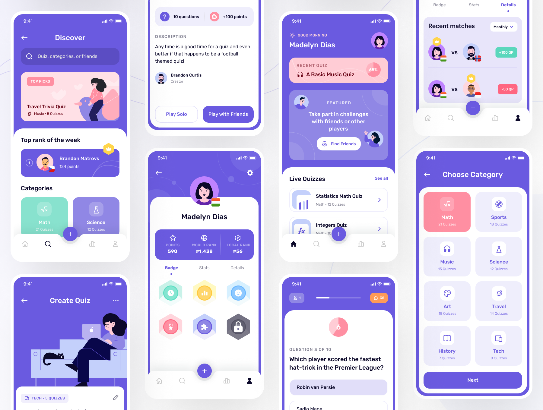 Queezy - Quiz App UI Kit by DhuhaCreative | ThemeForest